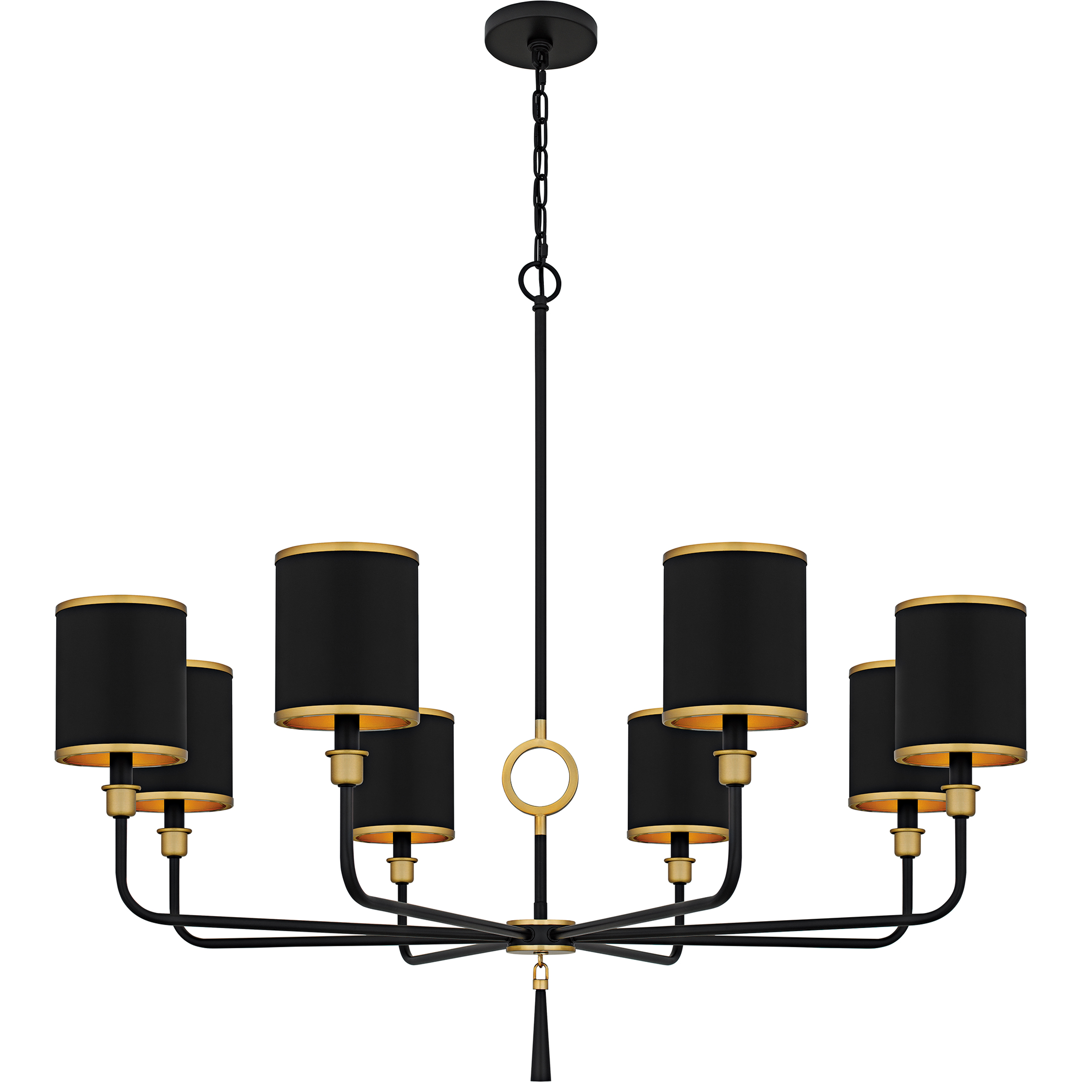 Lockery 8-Light Matte Black Chandelier